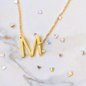 Jewelry | Letter M Gold Initial Dainty Necklace | Poshmark